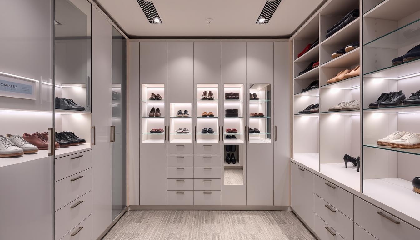 14 U-Shaped Walk-In Closet Designs You’ll Love With Shoe Storage ...
