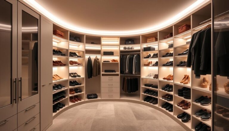 14 U-Shaped Walk-In Closet Designs You’ll Love With Shoe Storage ...