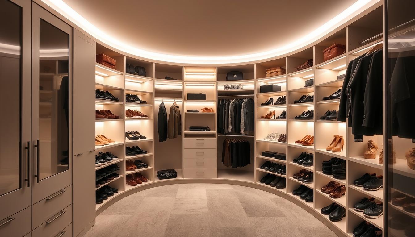 14 U-Shaped Walk-In Closet Designs You’ll Love With Shoe Storage ...