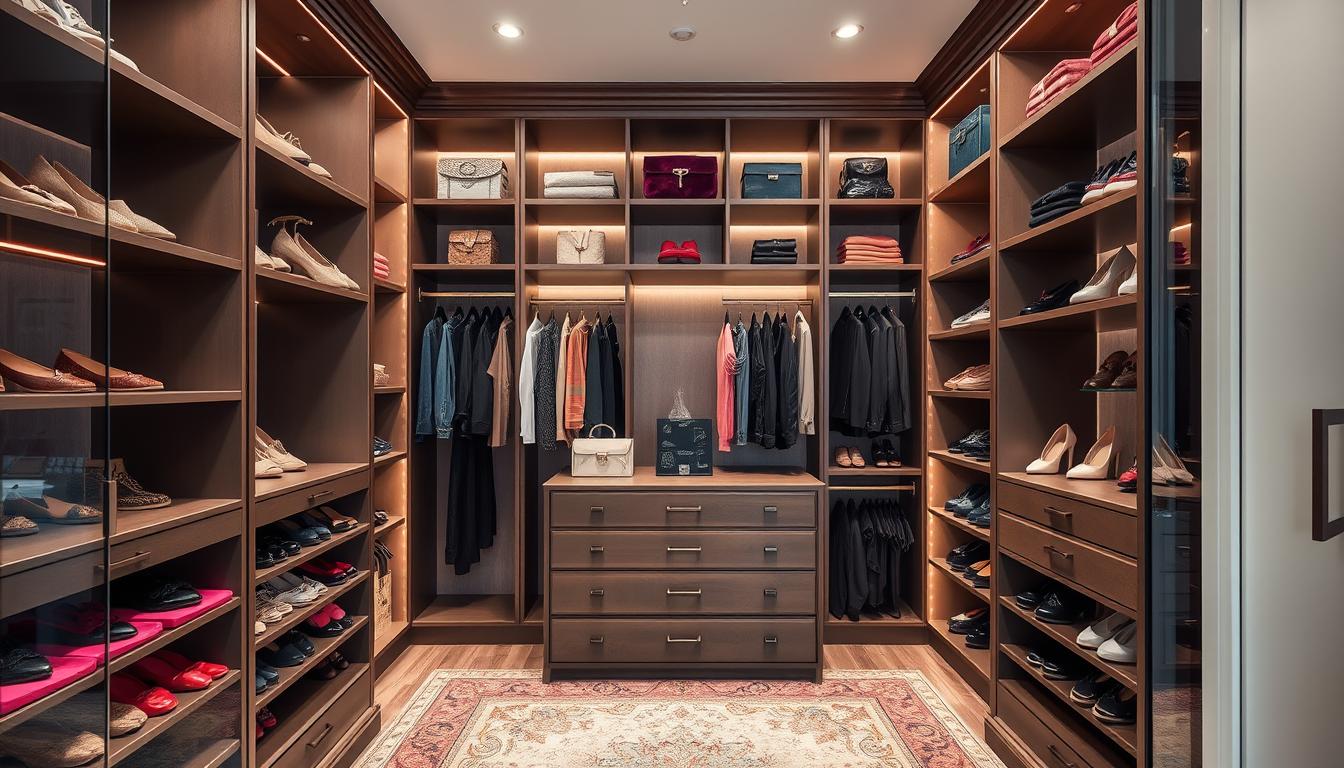 14 U-Shaped Walk-In Closet Designs You’ll Love With Shoe Storage ...