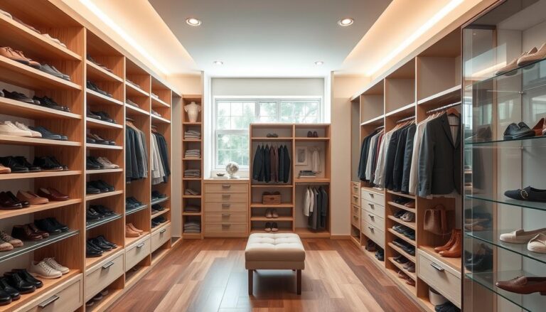 14 U-Shaped Walk-In Closet Designs You’ll Love With Shoe Storage ...